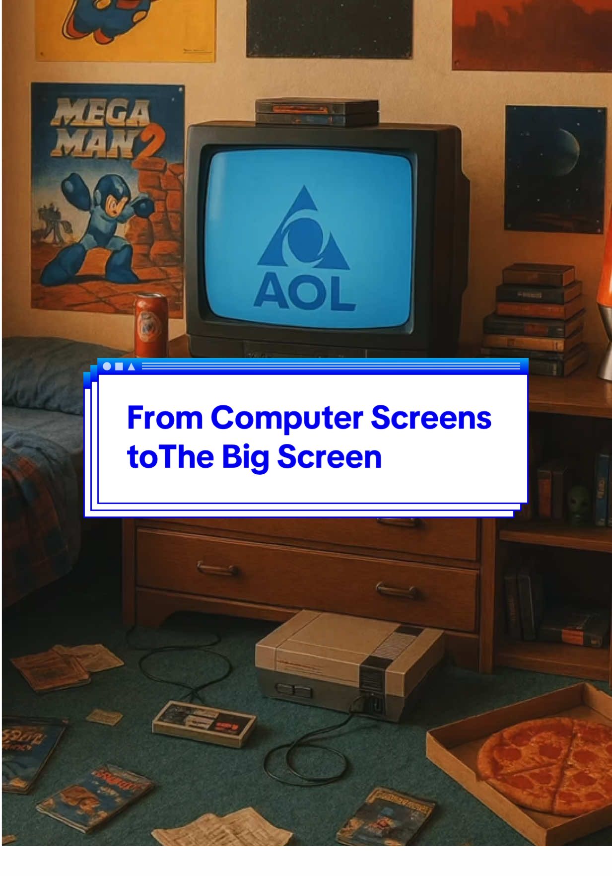AOL went from computer screens to the | retrowaved (@retrowaved)