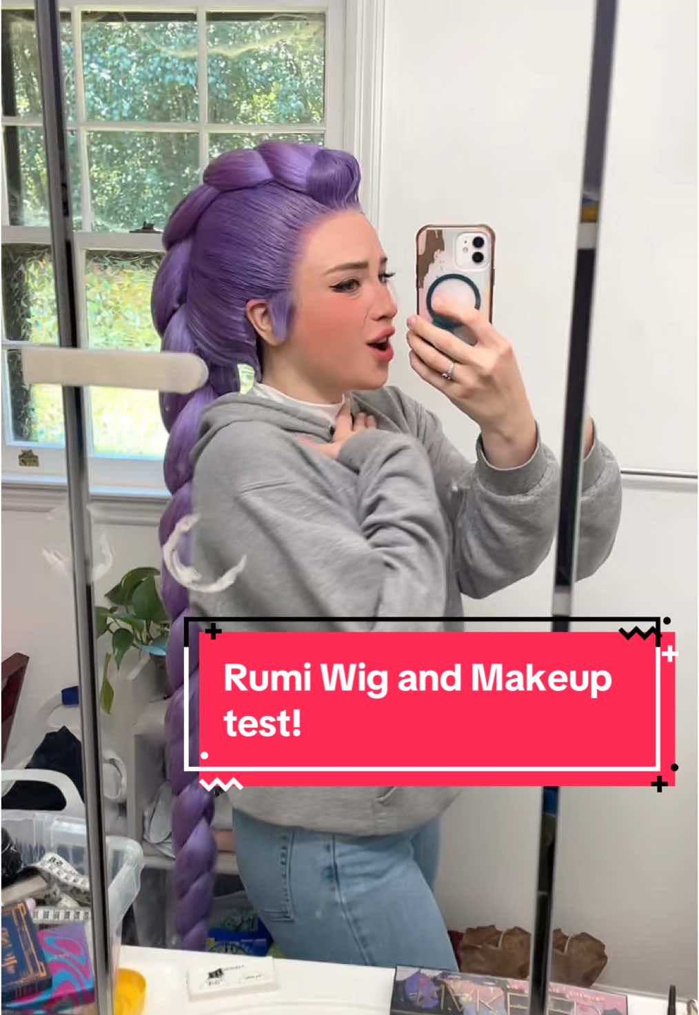 Rumi makeup and wig test 💜I’m never | Jennifercosplays (@jennifercosplay)