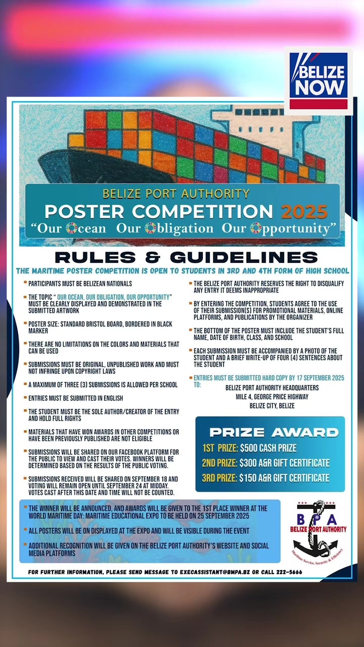 BPA KICKS OFF 2025 POSTER COMPETITION | belizenow (@belizenow)