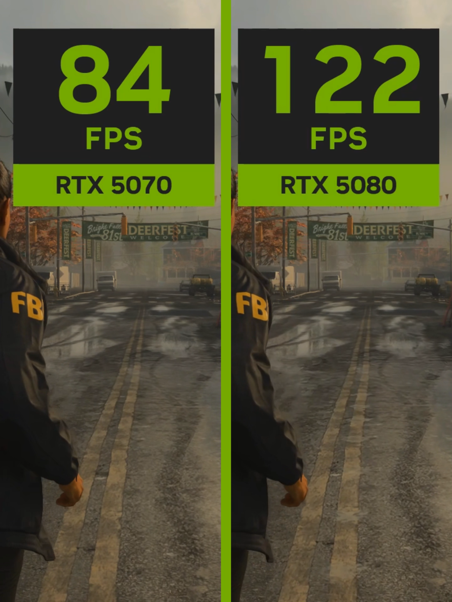 RTX 5070 vs RTX 5080 on Alan Wake 2 | Geralt Benchmarks (@geraltbenchmarks)