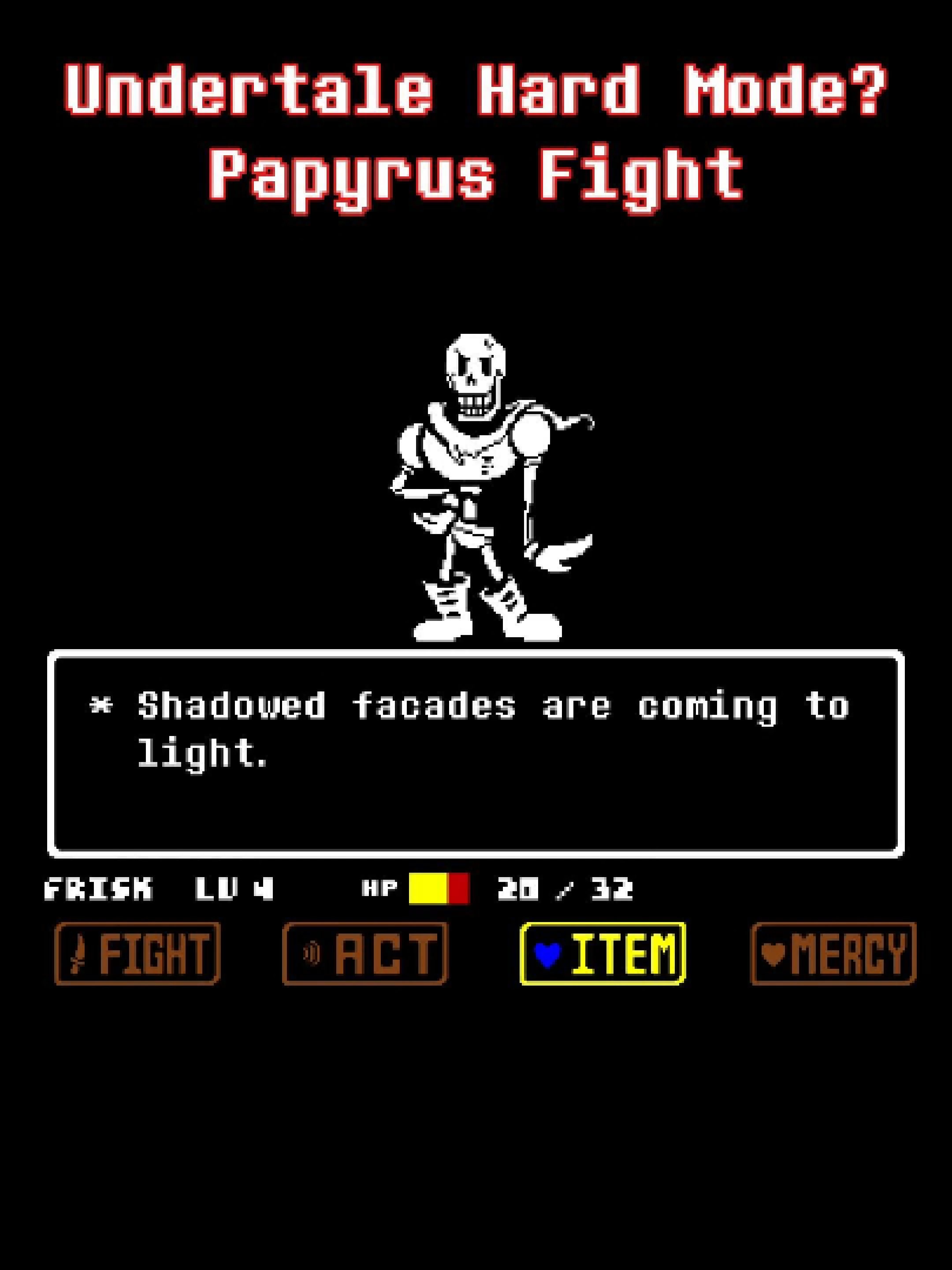 Undertale Hard Mode? Papyrus Fight | Colls_Dreemurr (@colls_dreemurr)