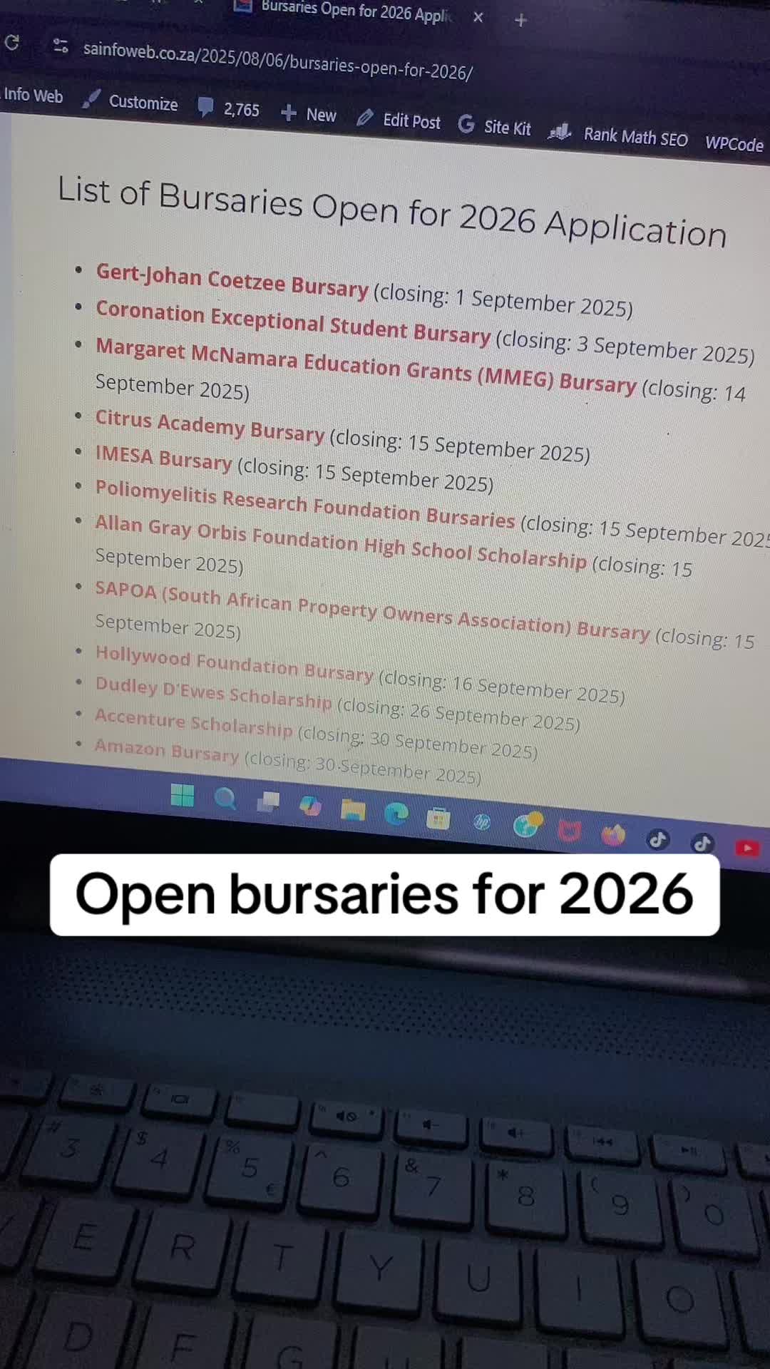 Open bursaries for 2026 Bursaries 2026 | sa.jobs.info (@sa.jobs.info)