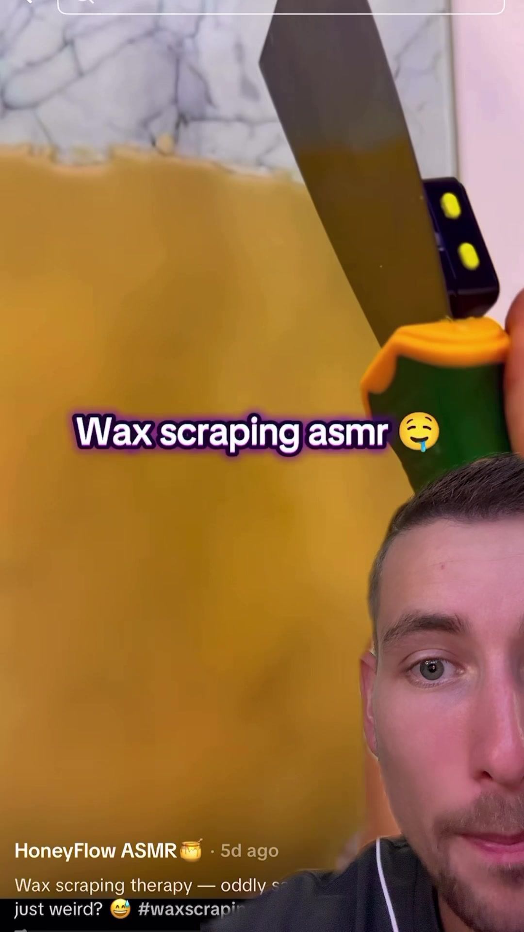 @HoneyFlow ASMR🍯 wax scraping is so | Nick Smithyman 😁 (@nickbuthappy)