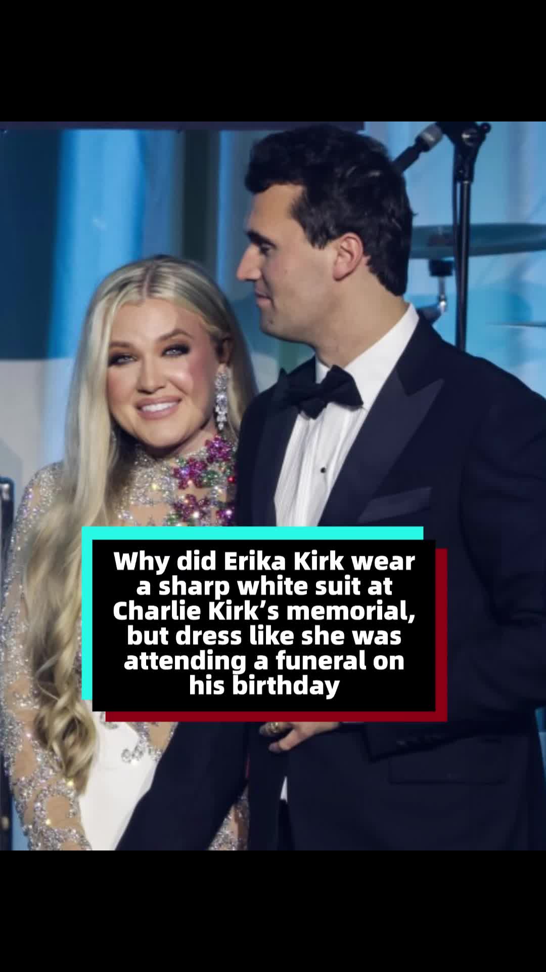 Why did Erika Kirk wear a sharp white | sun (@jimmy_hardworking)