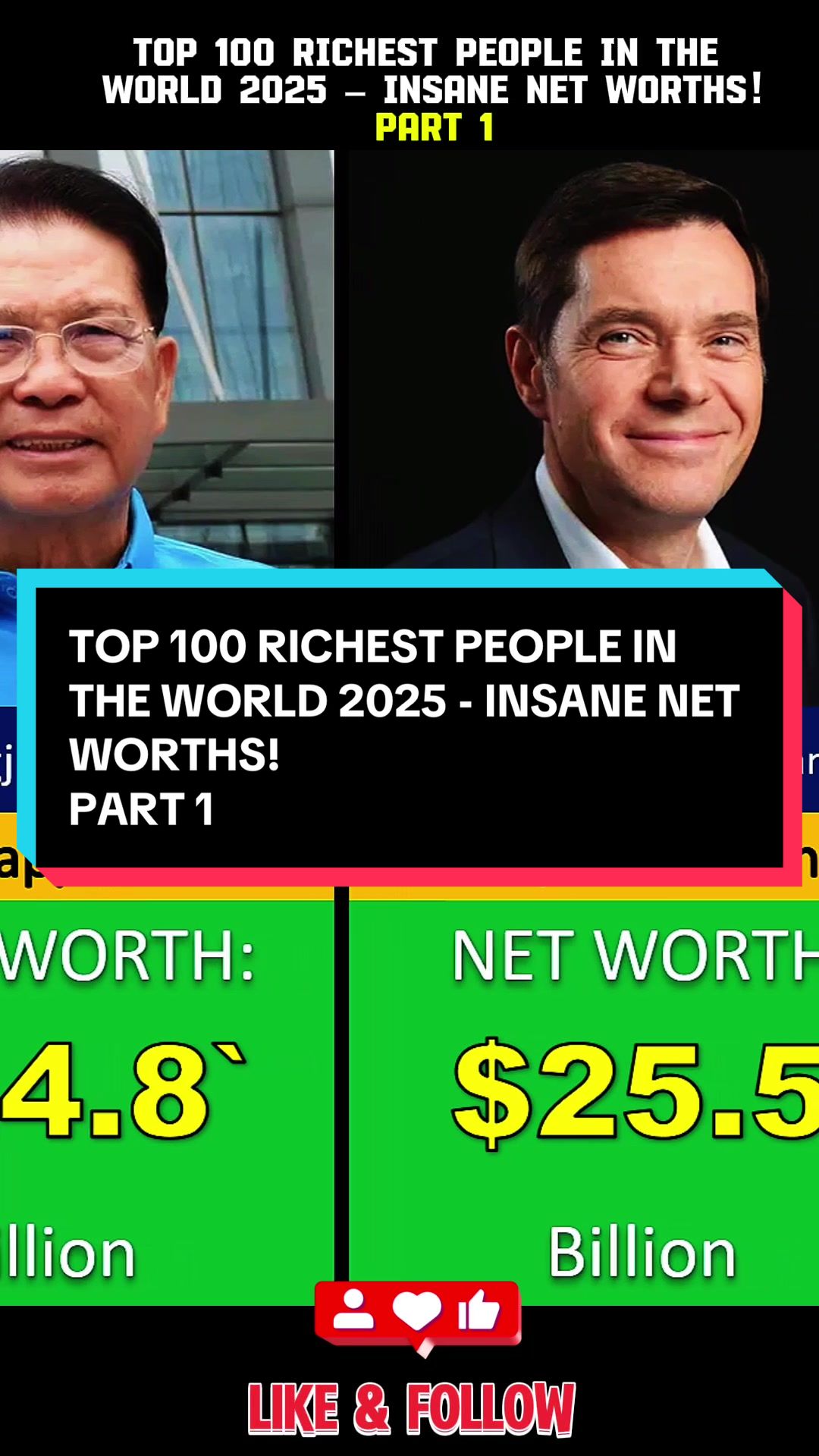 TOP 100 RICHEST PEOPLE IN THE WORLD | Global Studio (@globalstudiio)