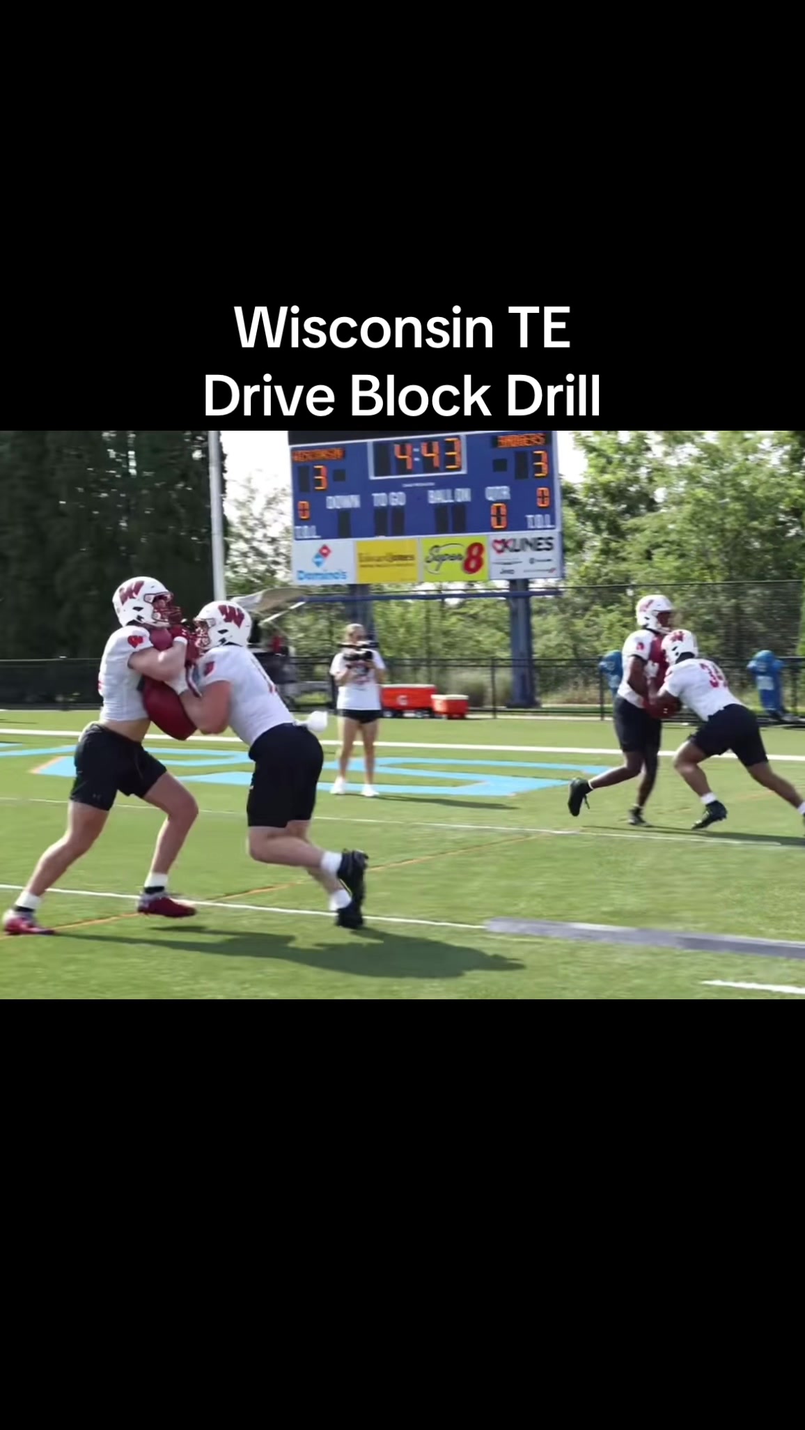 Wisconsin TE Drive Block Drill | Football Drills Daily ...