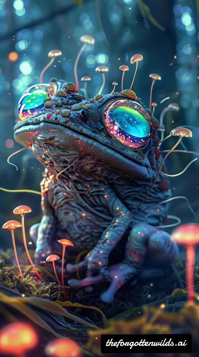 A glowing mushroom toad from a fantasy | The Forgotten Wilds ...