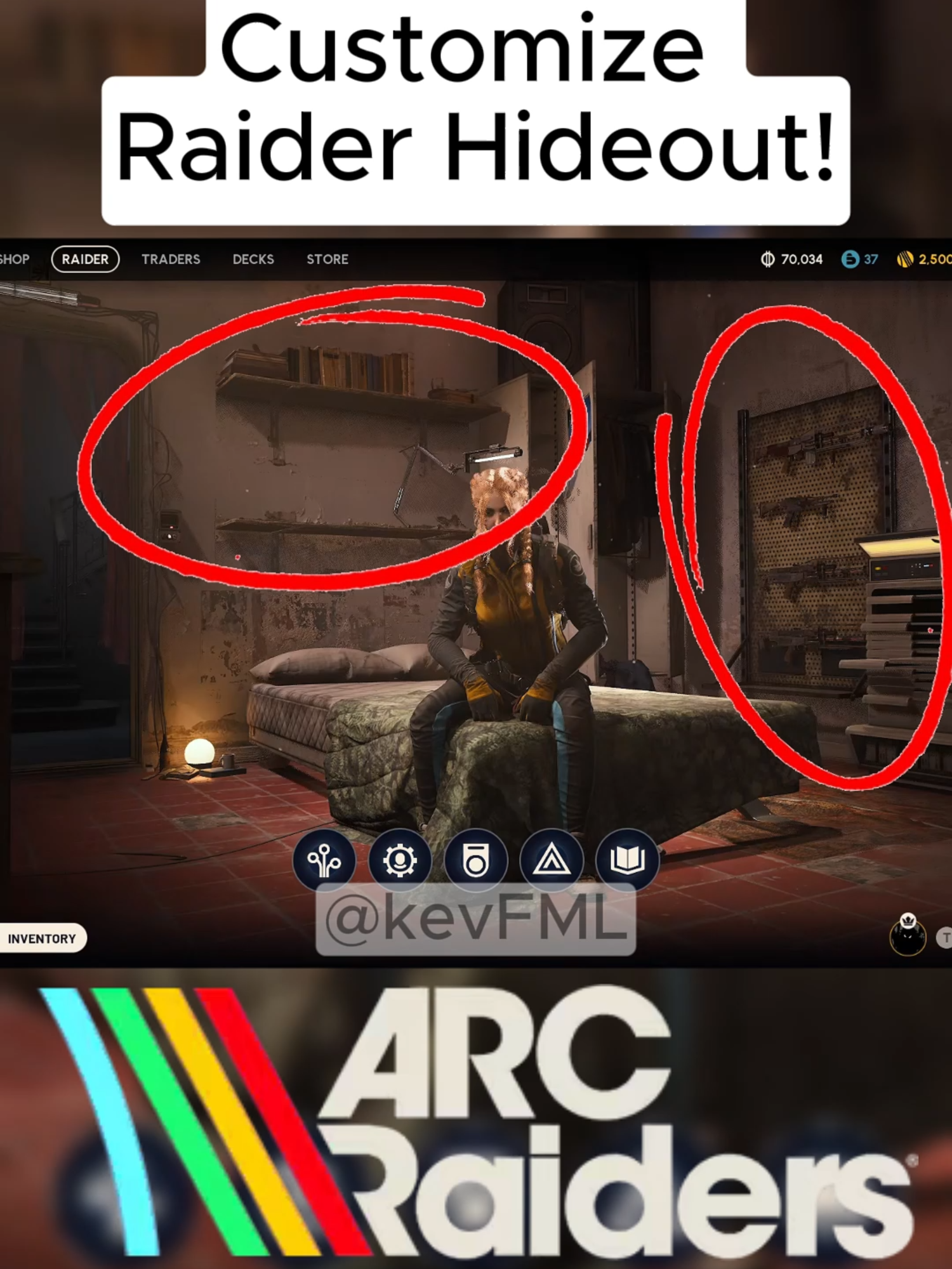 How To Customize Raiders Hideout In Arc | kevFML (@kevfml1)