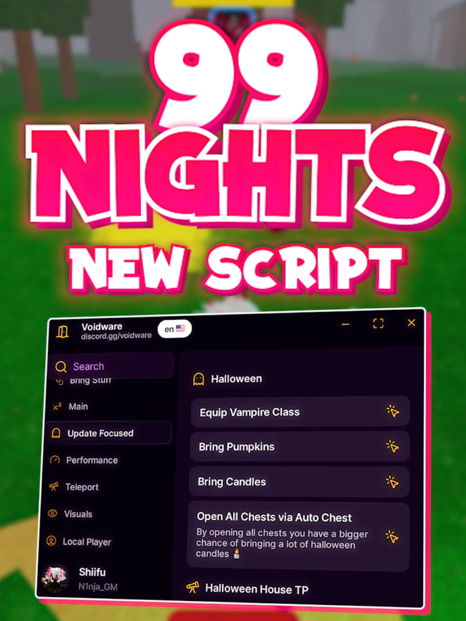 [🎃TIGER] 99 Nights In The Forest Script | Stiles.Scripts (@stiles.script)