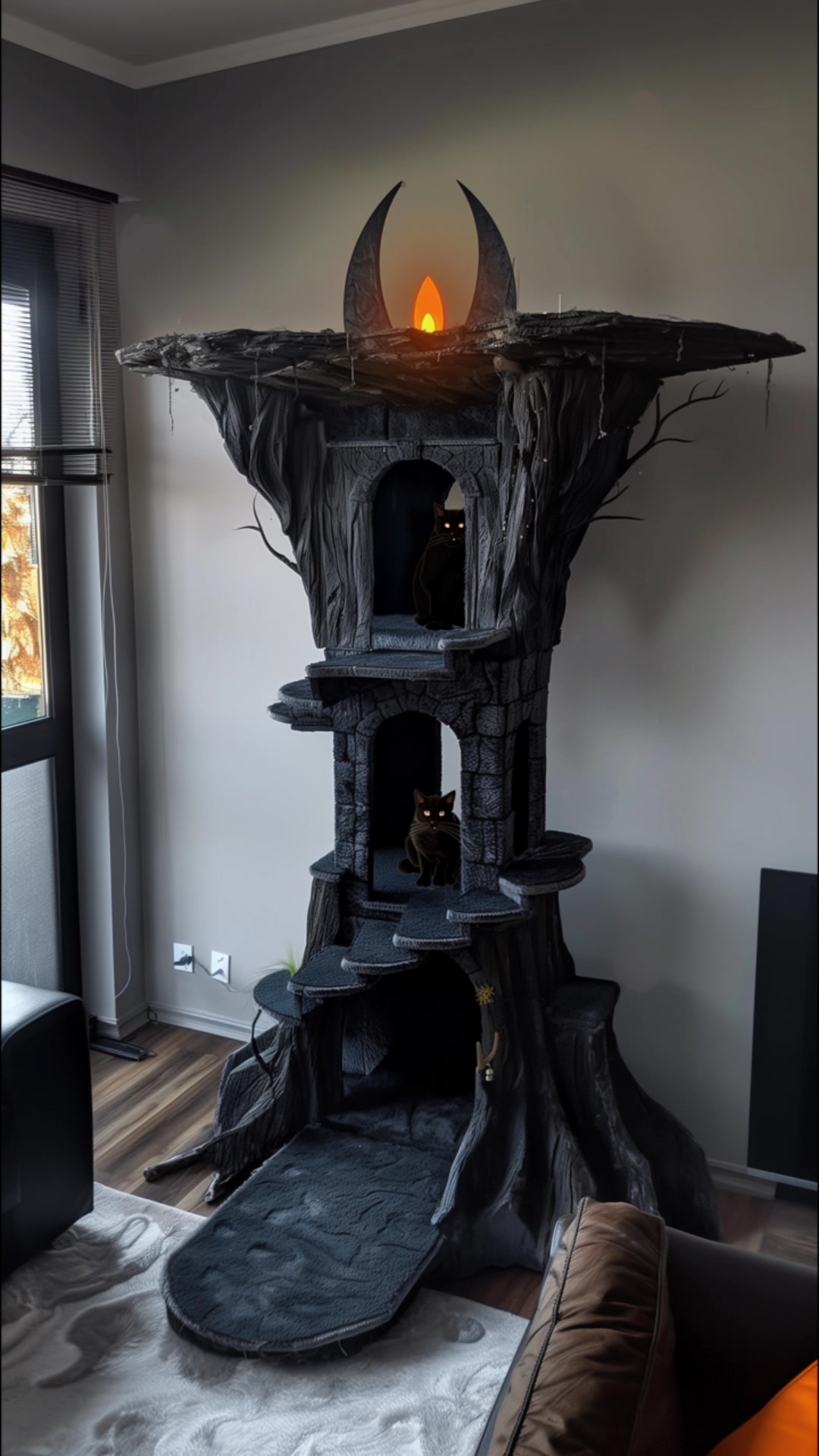 An epic cat tree inspired by Mordor | petfriendheaven (@petfriendheaven)