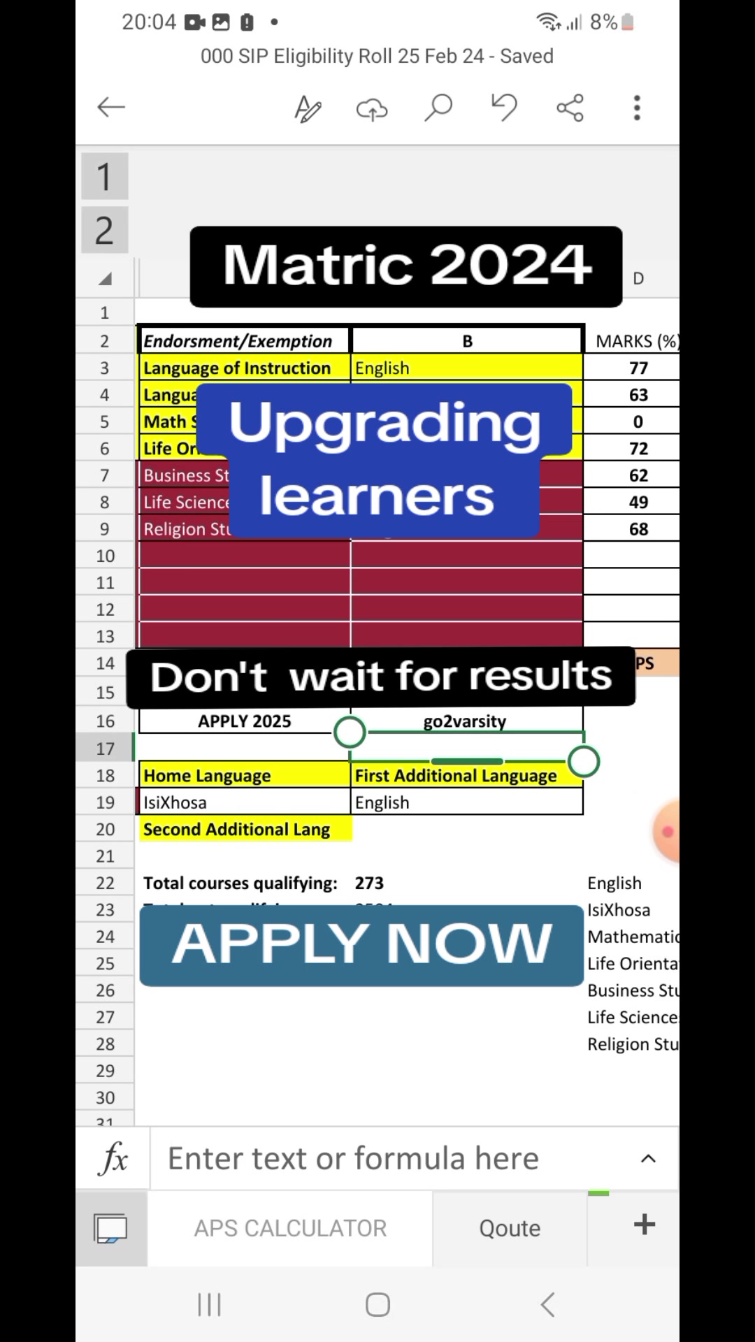 2025 University Applications Matric | go2varsity (@go2varsity)