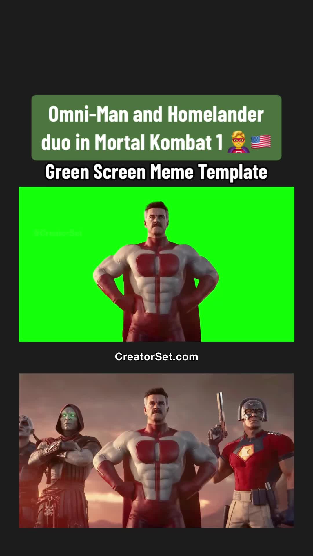 Omni-Man and Homelander duo Green | CreatorSet.com Green Screens ...
