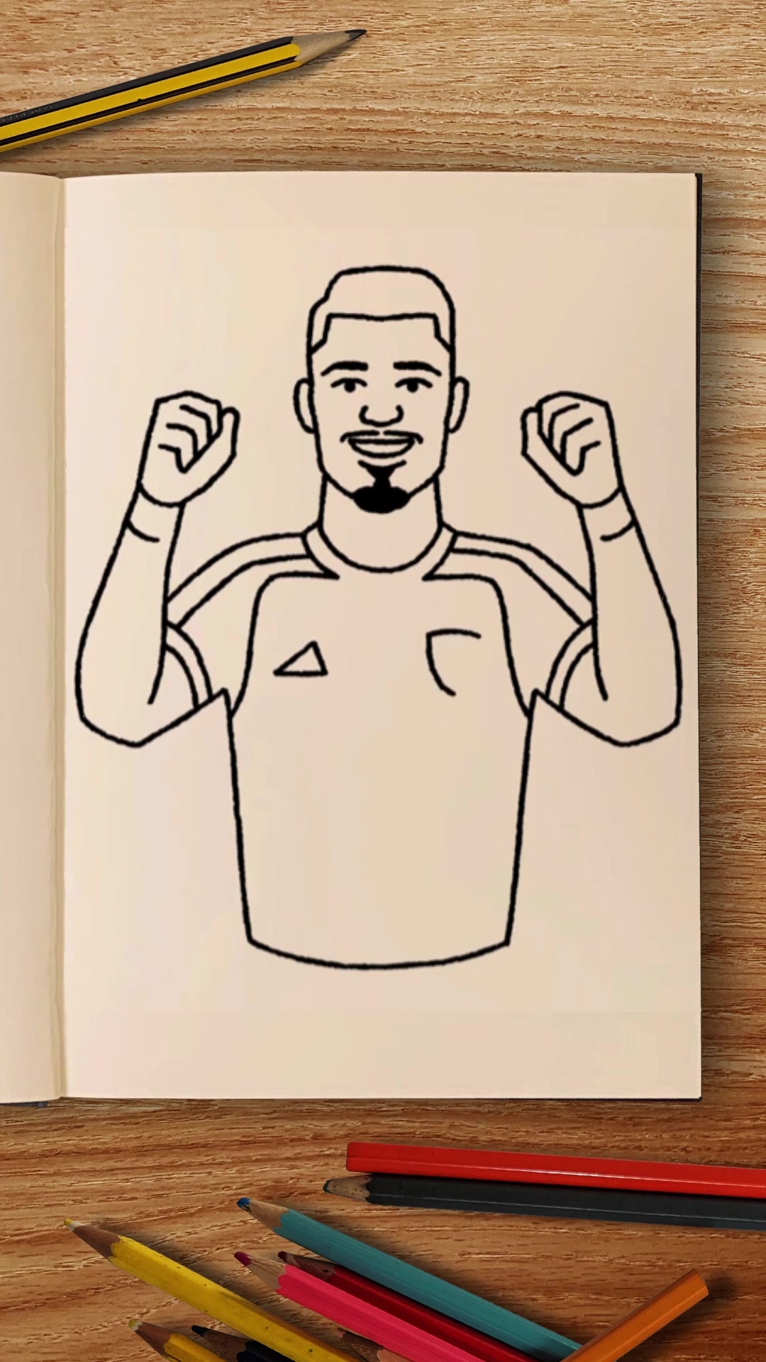 How to draw GABRIEL MARTINELLI ⚽ In 1 | The Book of Doodle ...