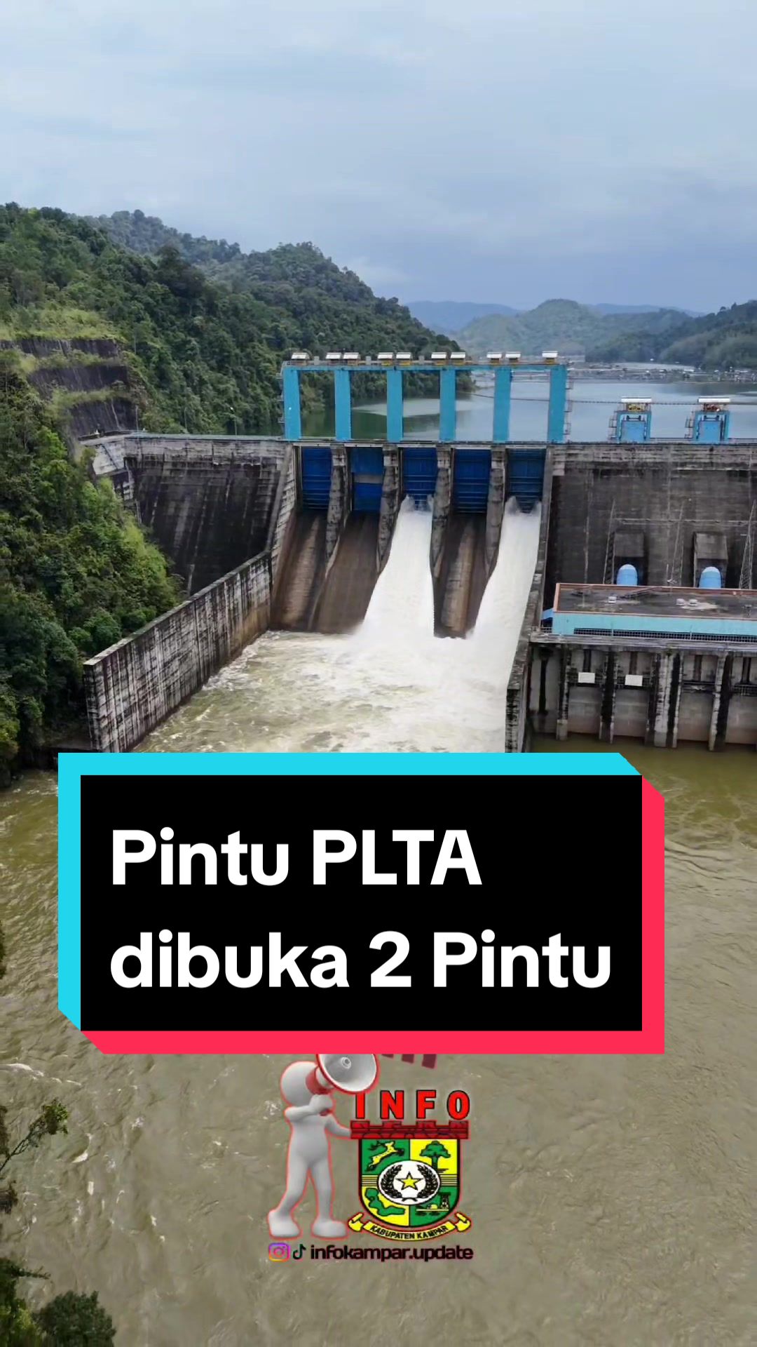 Pintu PLTA Koto Panjang karena | Infokampar.update (@infokampar.update)
