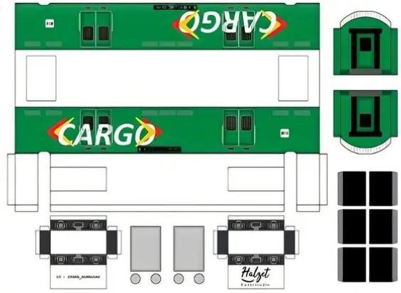 Pola Papercraft Rangkaian Kereta Cargo | Mommiayu (@semuapapercraft)
