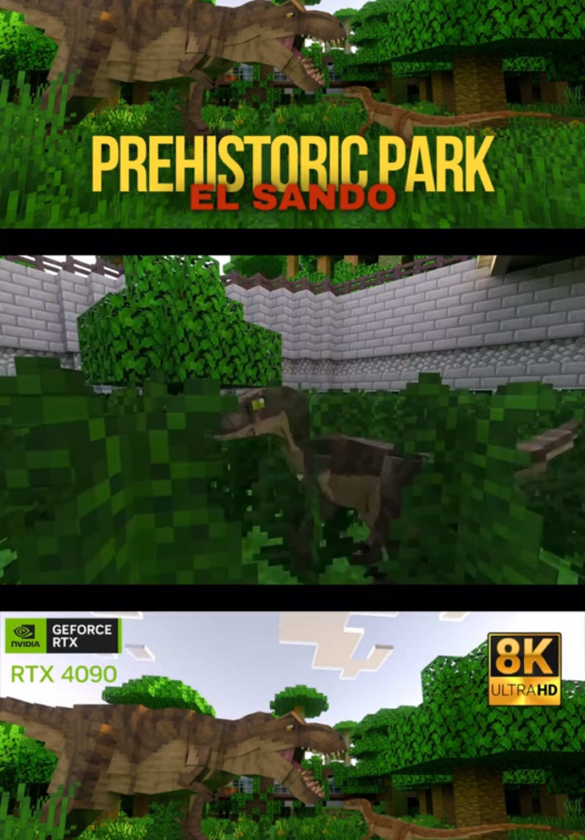 Minecraft RTX 4090 4k | Prehistoric | EL SANDO MC (@el_sando_mc)