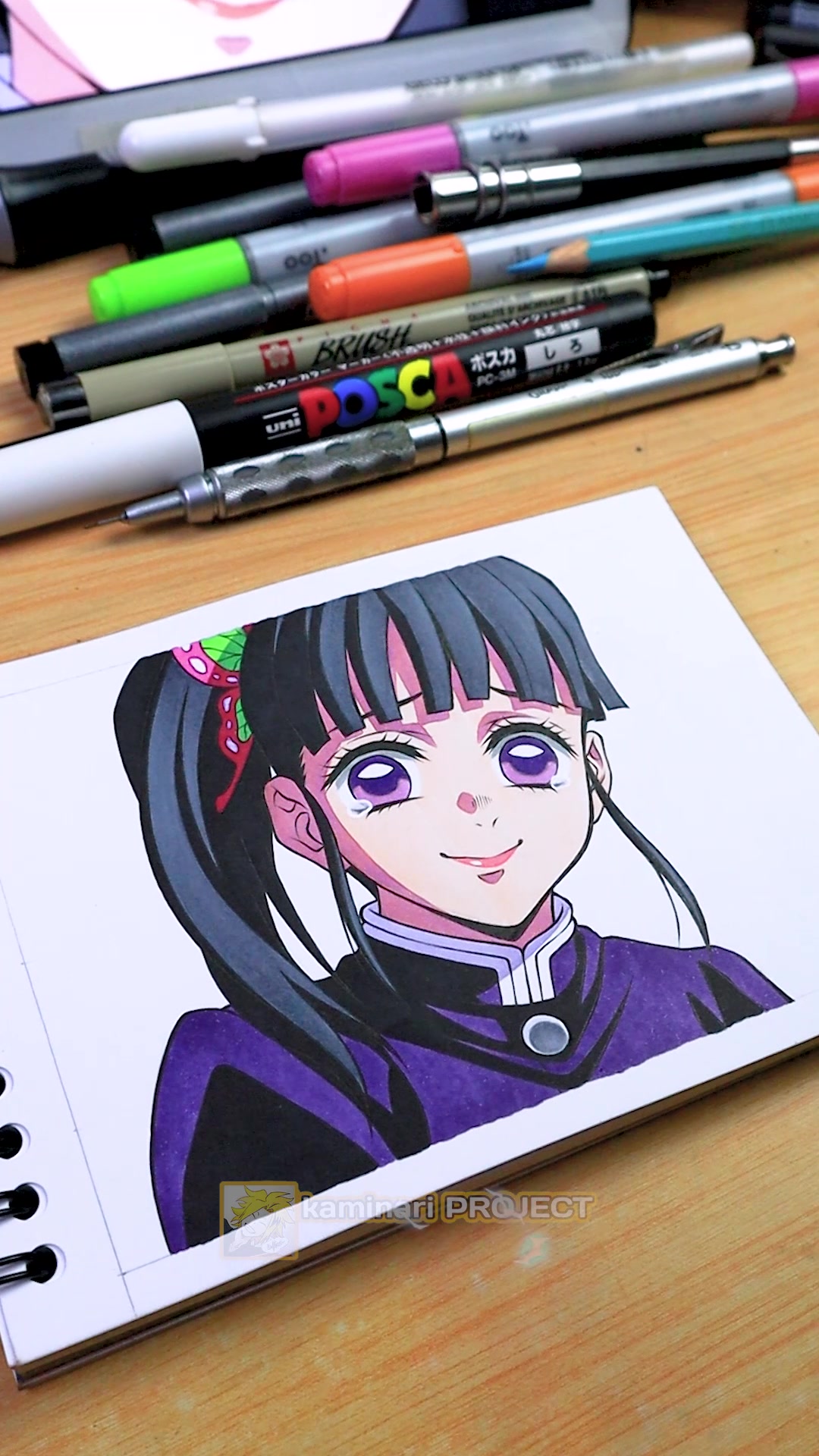 Drawing KANAO TSUYURI 😊 || Demon Slayer | kaminari Kun (@kaminari_project)