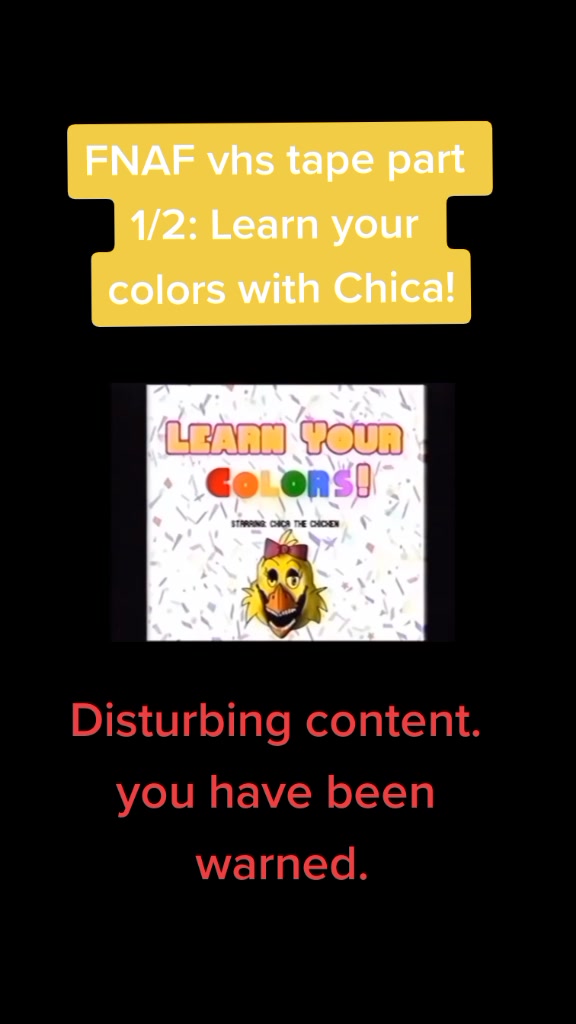 Fnaf vhs tape part 1: Learn your colors | Fnaf vhs tapes (@fnaf_vhs_tapes3)