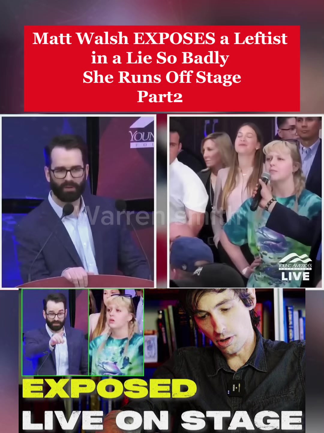 Matt Walsh EXPOSES a Leftist in a Lie | Warren Smith - Scholar (@warren ...