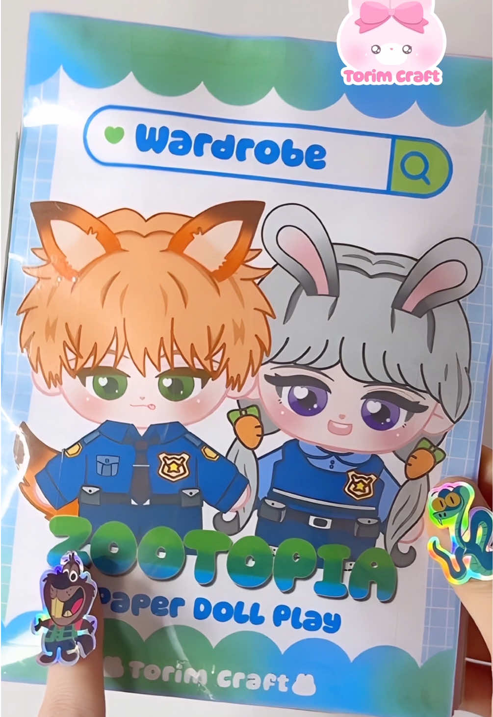 주토피아 종이인형 스티커북 Zootopia Paper doll | 토림크래프트 TorimCraft (@torim.craft)