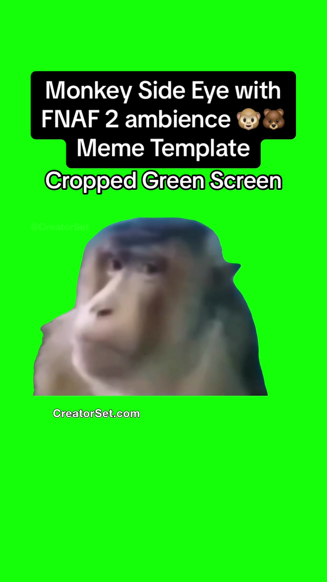 Monkey Side Eye with FNAF 2 ambience | CreatorSet.com Green Screens ...