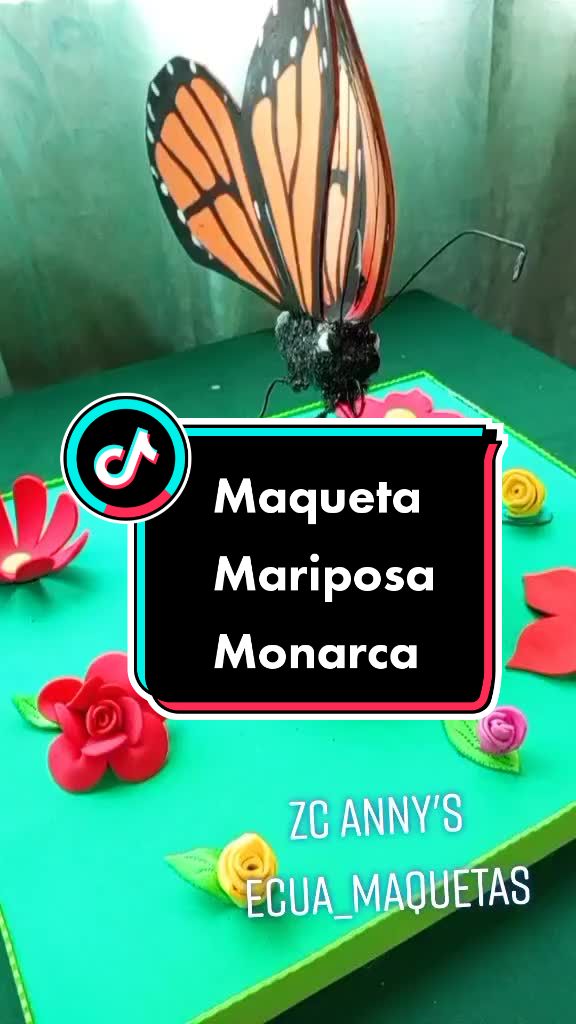 Maqueta Mariposa Monarca realizada en | Zona Creativa Anny's (@zonacreativaanny)