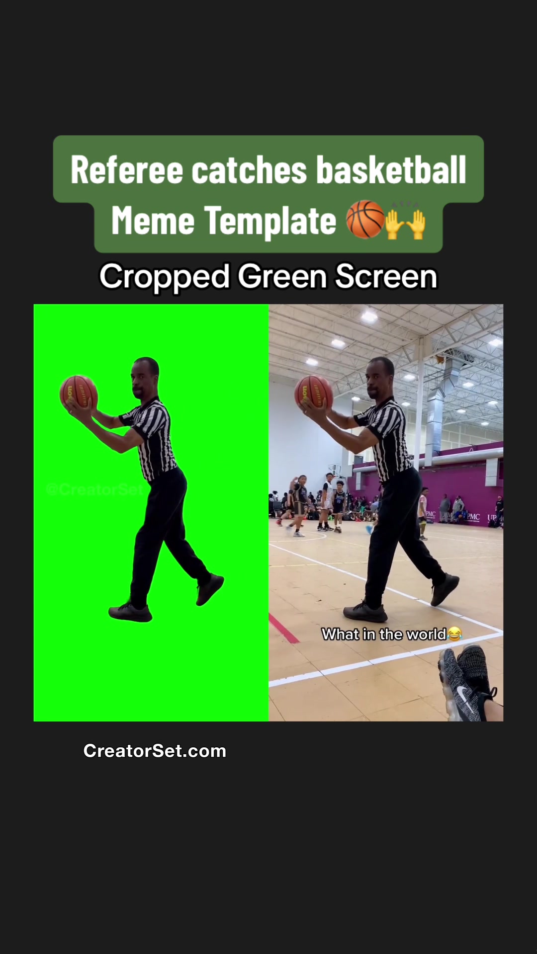 Referee catches basketball Green Screen | CreatorSet.com Green Screens ...