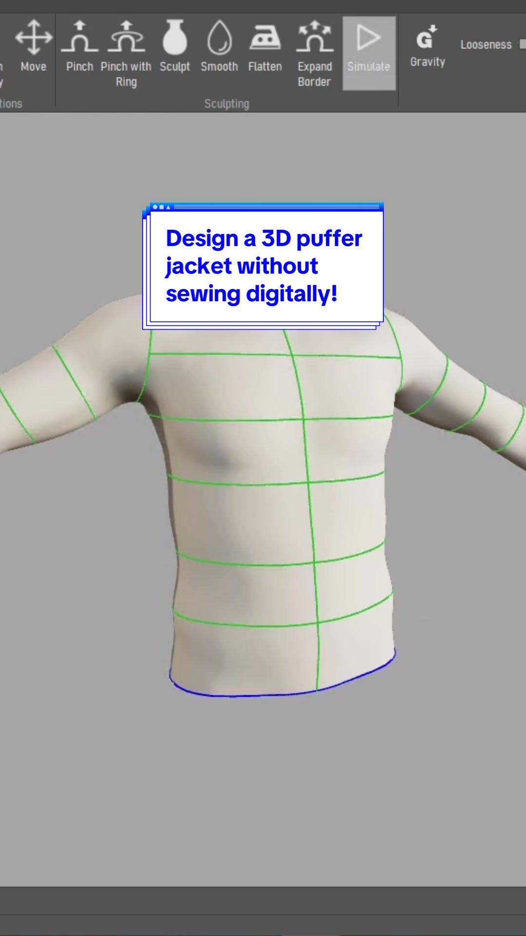 Design a 3D puffer jacket in 1 minute | Audaces Fashion Studio ...