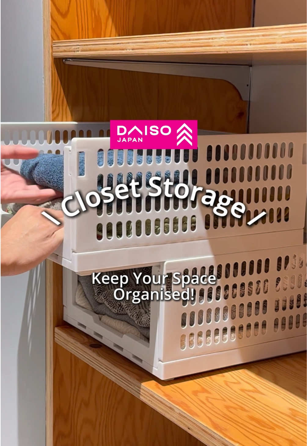 SLIDABLE & STACKABLE Closet Storage | Daiso Singapore (@daiso_singapore)