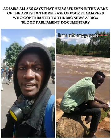 Ademba Allans says that he is safe even | NAIROBI_JUICE (@nairobi_juice)