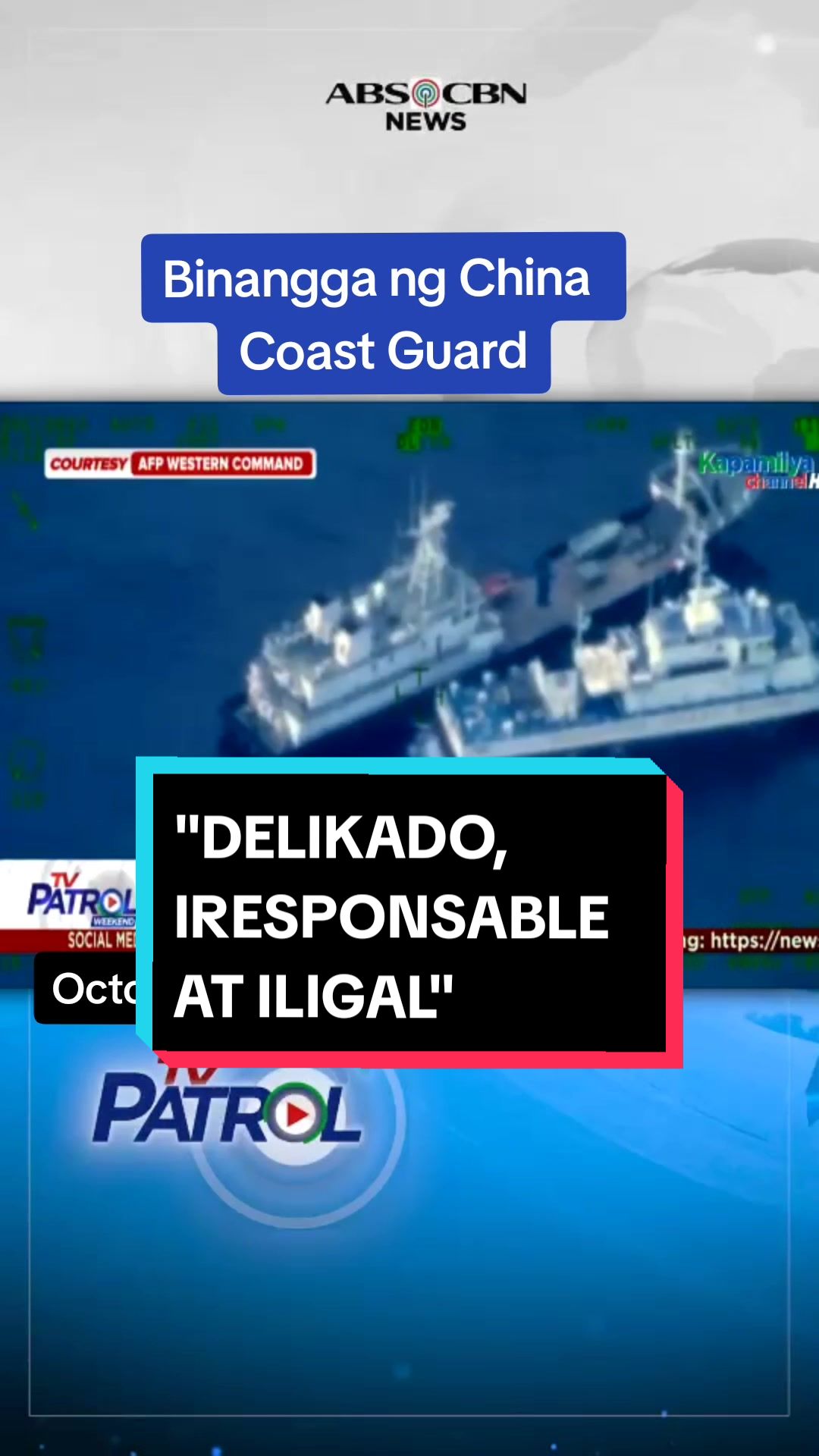 Mga barko ng Pilipinas binangga ng mga | TV PATROL (@tvpatrol) Mga barko ng Pilipinas binangga ng mga | TV PATROL (@tvpatrol)