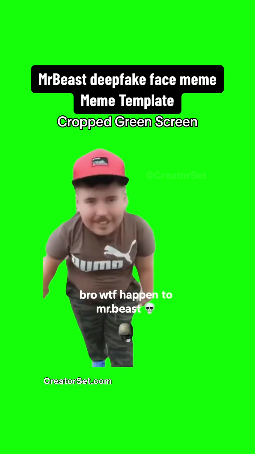 MrBeast deepfake face meme Green Screen | CreatorSet.com Green Screens ...