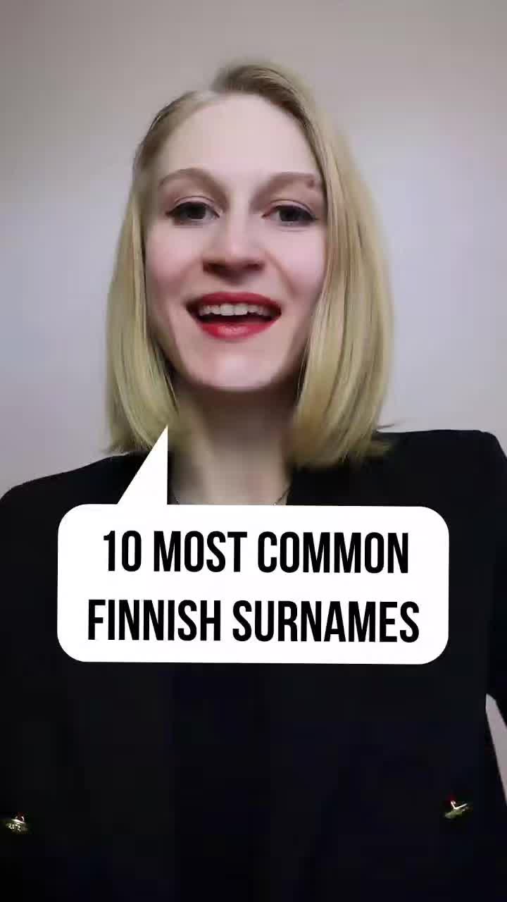 10 most common Finnish surnames 🇫🇮 | Finnish with Heidi (@finnishwithheidi)
