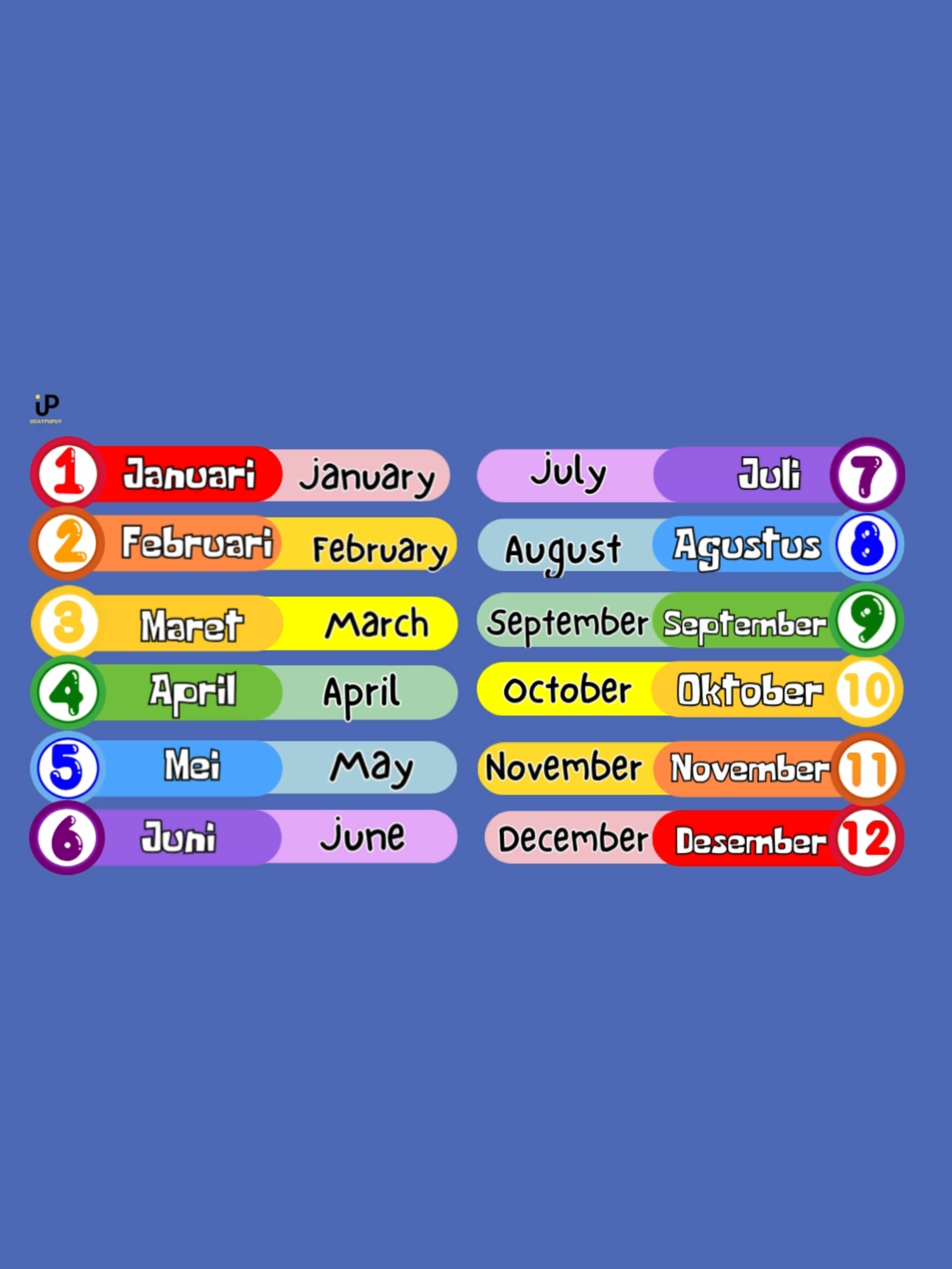 Belajar Mengenal Nama Bulan dalam | ucaypupuy.channel (@ucaypupuychannel)