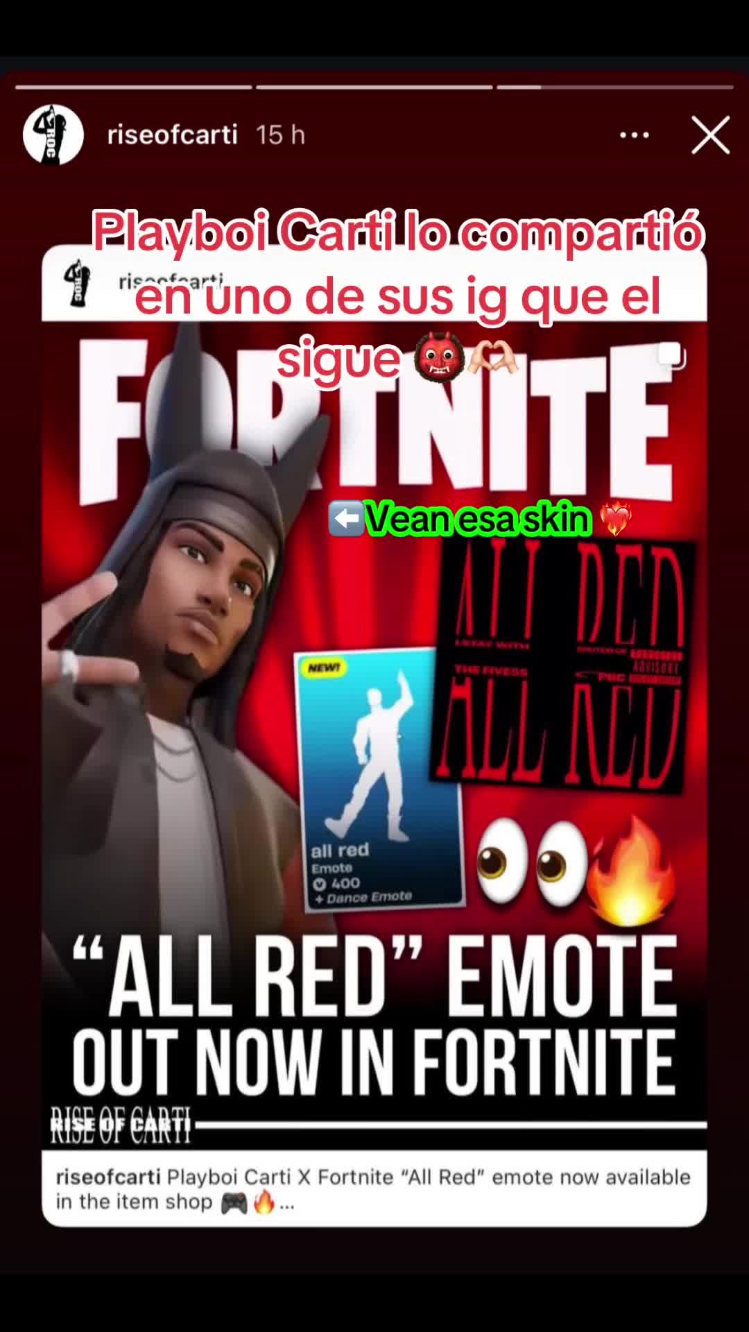 NEW PLAYBOI CARTI Fortnite ALL RED | izzaskky (@izzaskk1)