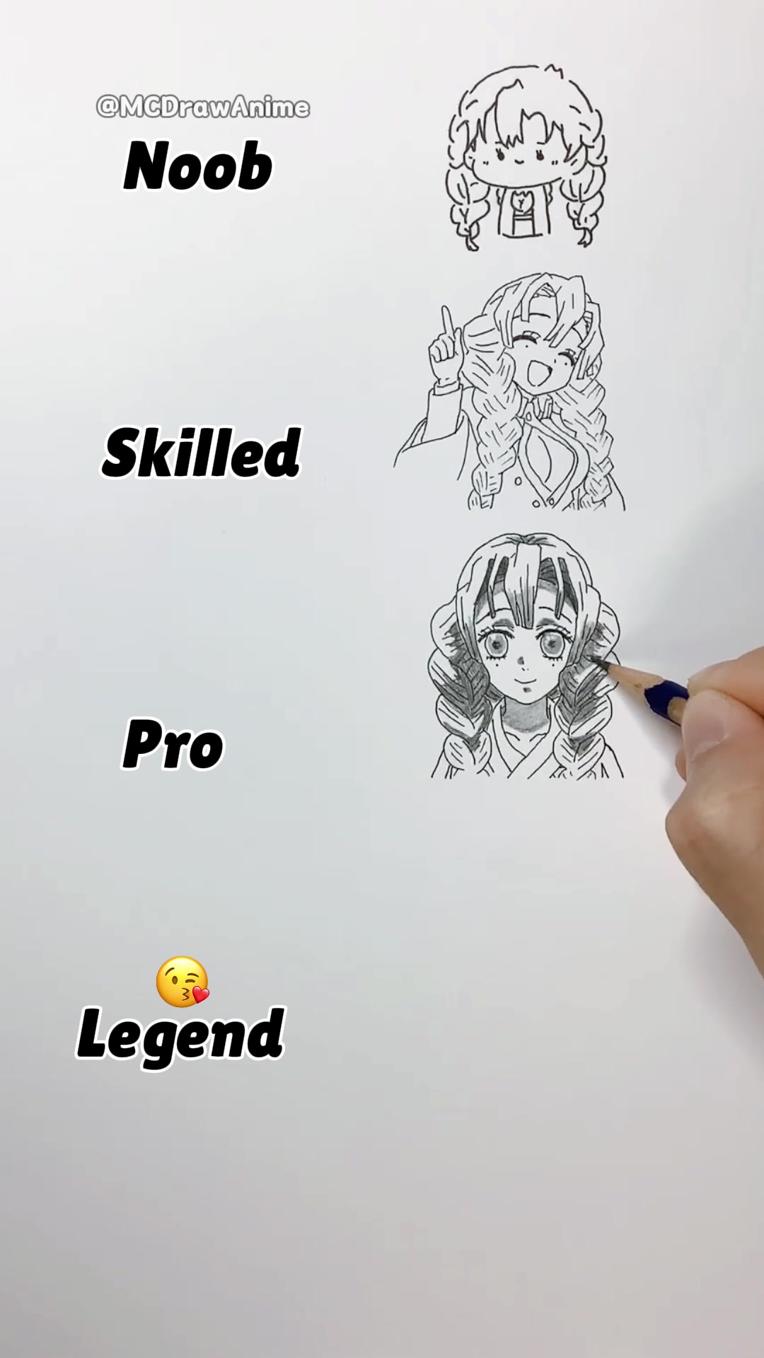 How to draw Mitsuri Kanroji 😍 | Demon | MC Draw Anime (@mcdrawanime)