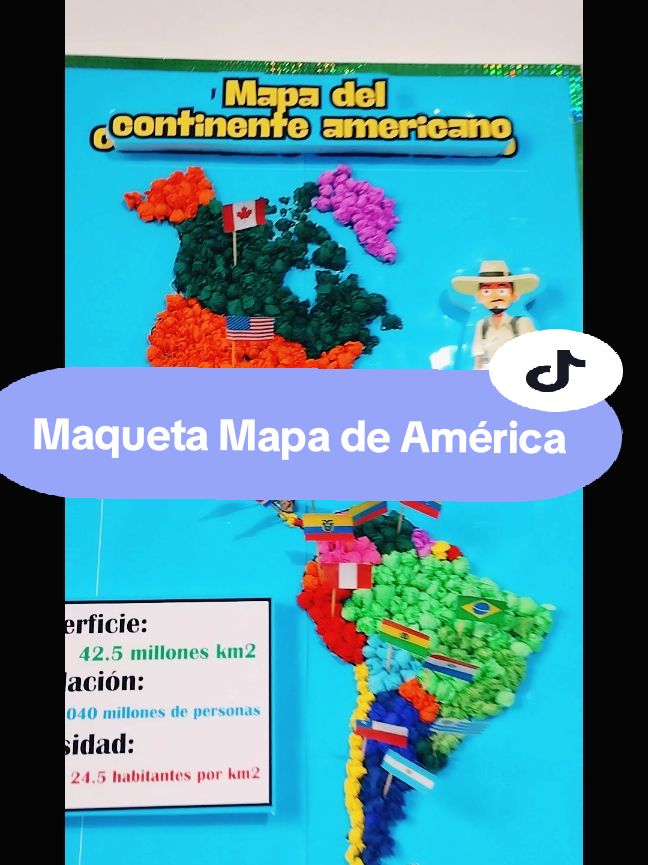 Maqueta mapa continente americano | ⭐🌈Lau craft🌈⭐ (@laustef3021)