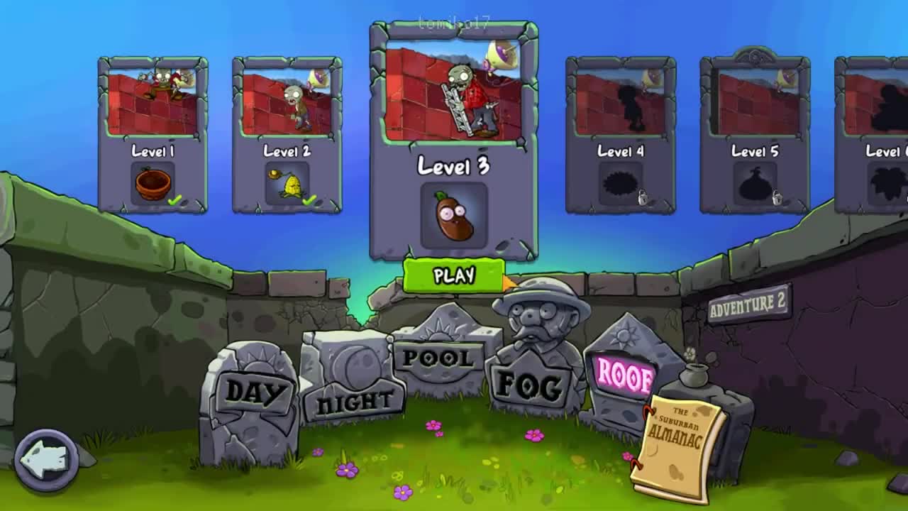 Plants vs. Zombies - Roof Level #3 | tomiko17 (@tomiko17.gaming)