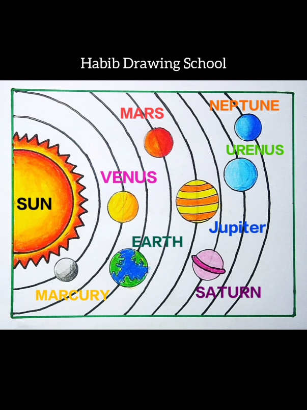 How to draw solar system | habib_drawing_school (@habibdrawingschool)