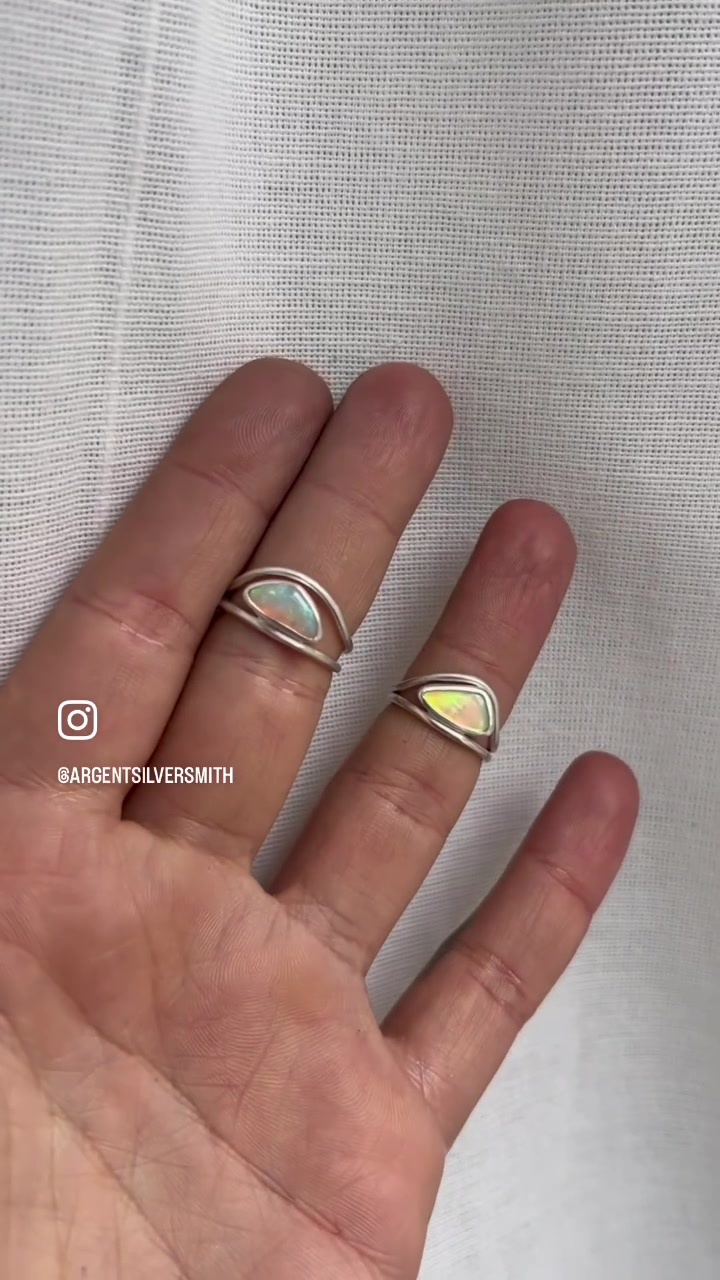 Make a pair of opals arch stacks with | Argent Silversmith (@argentsilversmith)