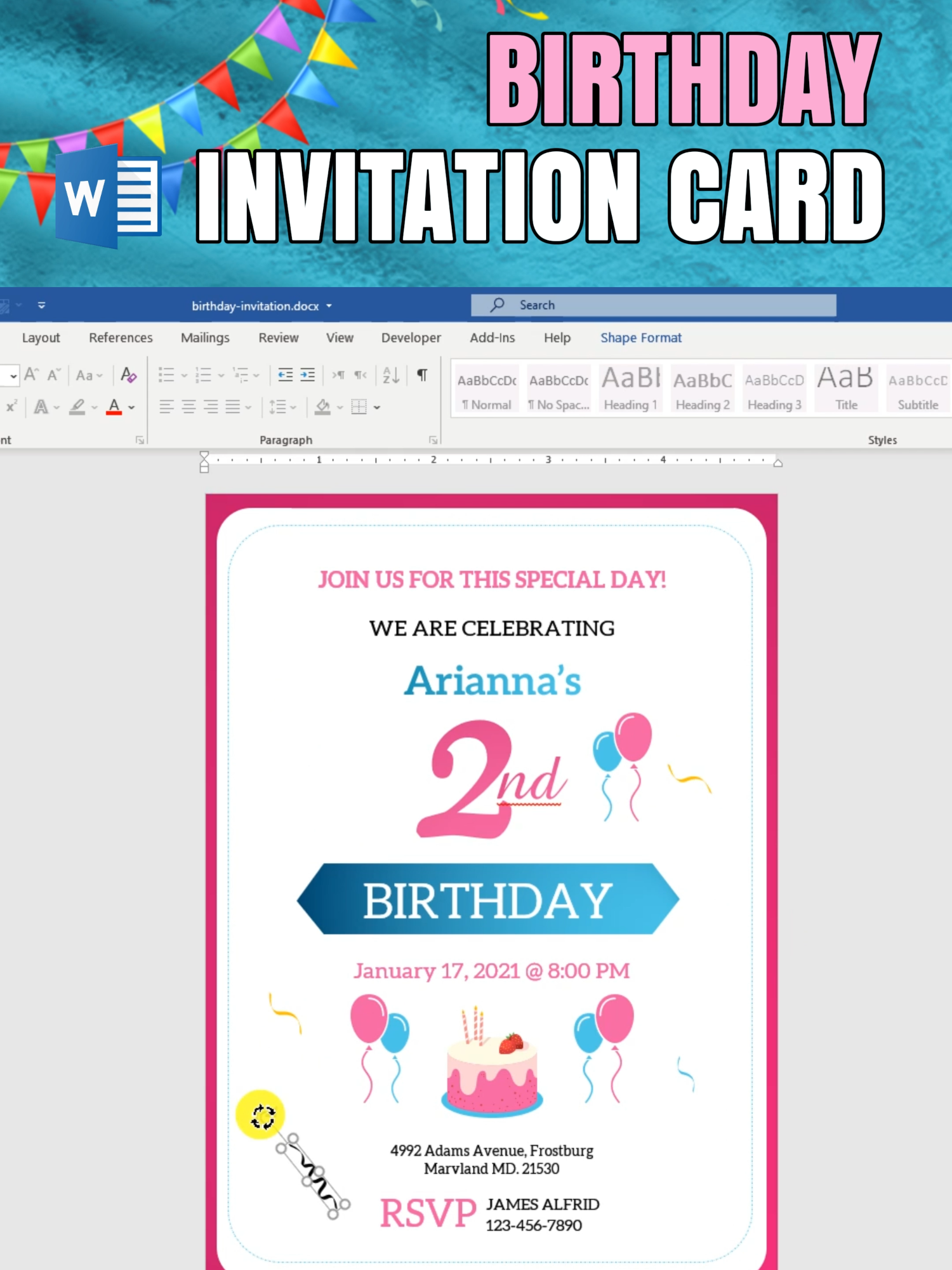 How to Make a Custom Birthday | Office templates online.com ...