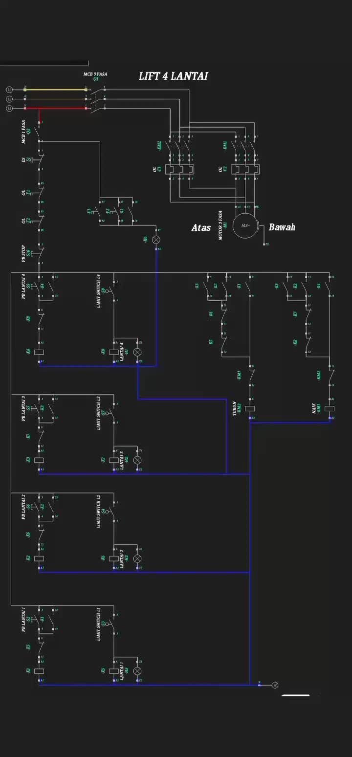 LIFT 4 LANTAI DENGAN MOTOR 3 PHASE#lift | Teknik Listrik (@teknik_listrik_)