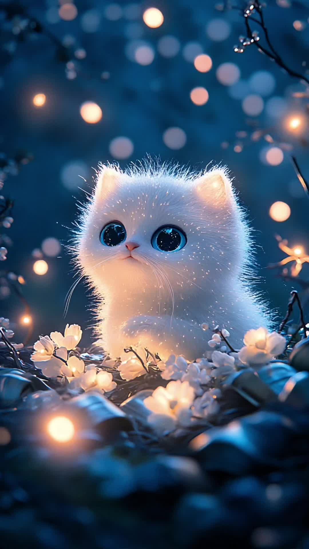 Live wallpaper 4K 2025 - Anime Kitten | Imagireve AI (@imagireve.ai)