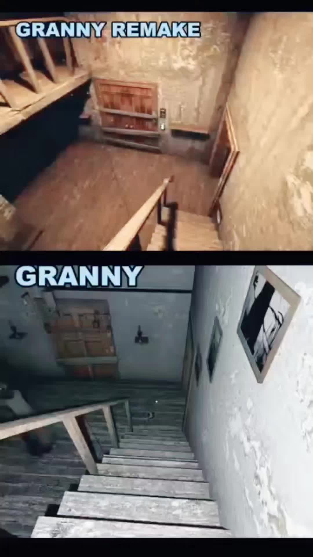 Granny underbed jumpscare VS Gramny | Granny (@iseeyouahahah)