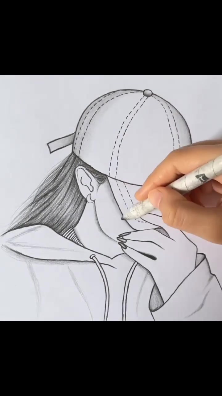 How to draw a girl with cap | Girl | Sketch&Arts (@sketcharts7)