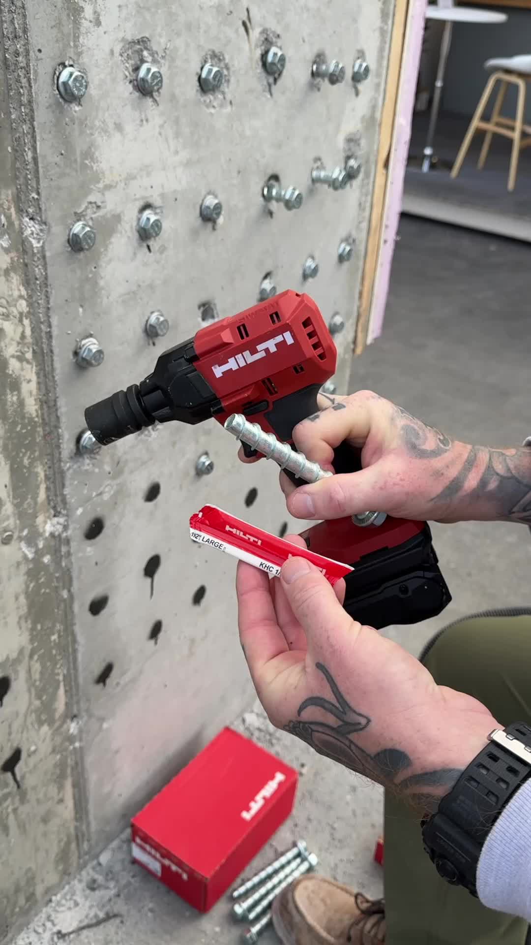 Here I M Install A Anchor Using The Kruger Construction Krugerconstruction