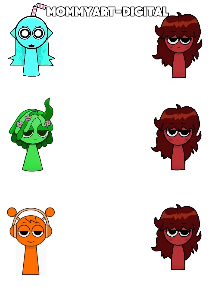 Sprunki GF Phase 1 Connect to Love | MommyArt-Digital (@mommyart_digital)