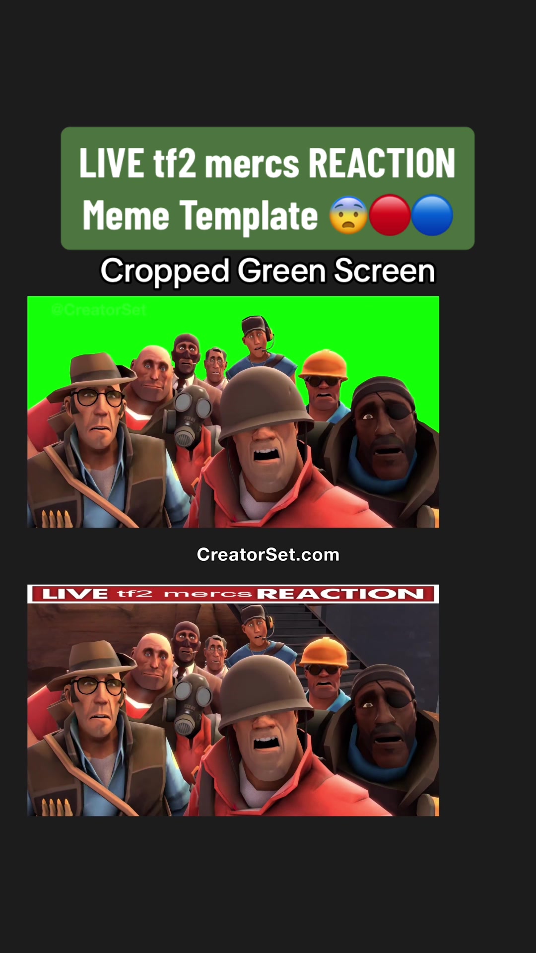 LIVE TF2 Mercs REACTION Green Screen | CreatorSet.com Green Screens ...