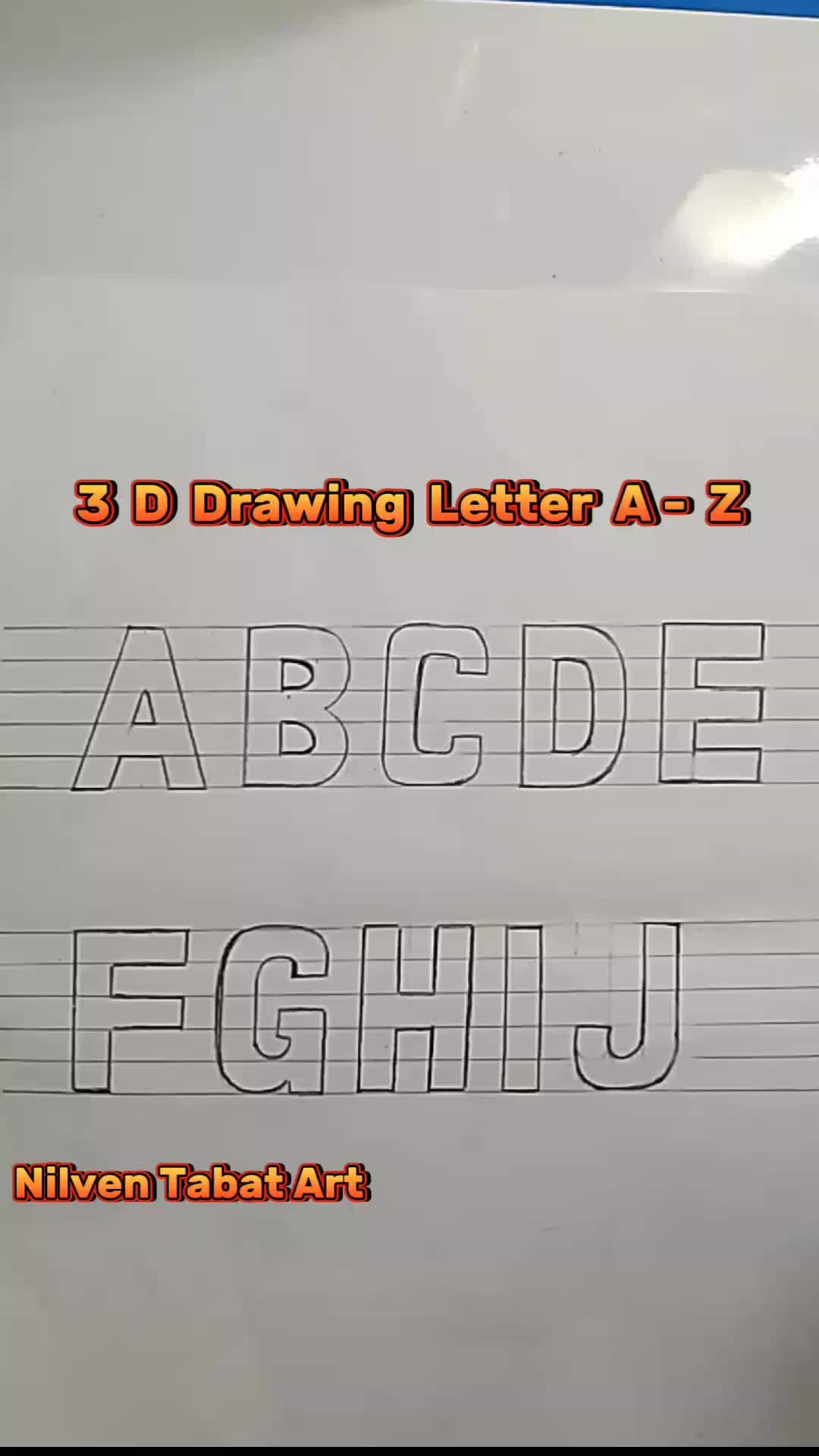 3 D Drawing Letter A - Z Guide Step | Nilven Palomares Tabat (@nilven84)