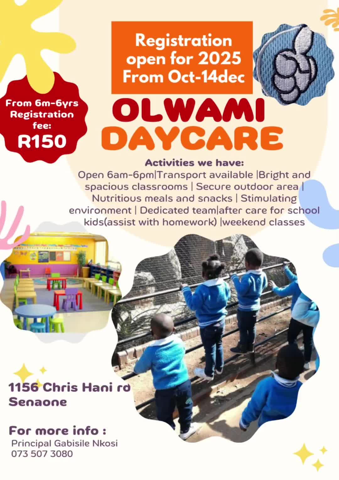 Olwami day care is now open for 2025 | Olwami Day Care Center ...